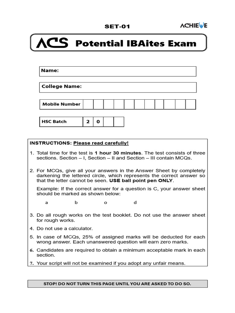 IBA Admission Test Guide | PDF | Evolution | Natural Selection