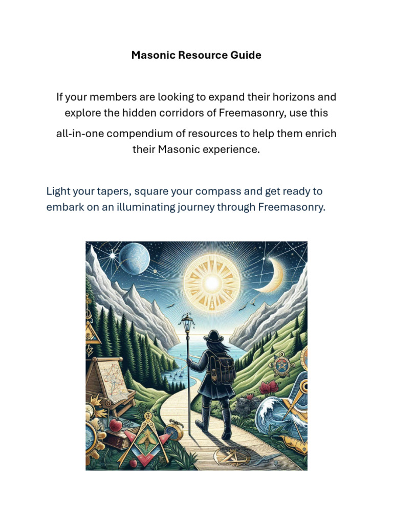 Masonic Resource Guidebook 2024 | PDF | Freemasonry | Fraternities
