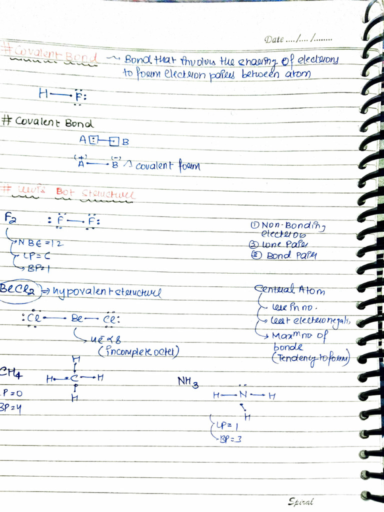 Chemical Bonding Notes Lo. Uuuuuy | PDF