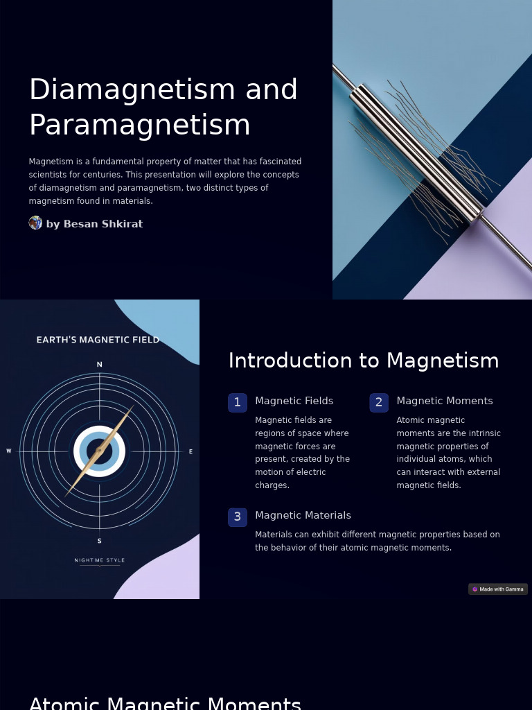 Diamagnetism and Paramagnetism | PDF | Magnetism | Electron