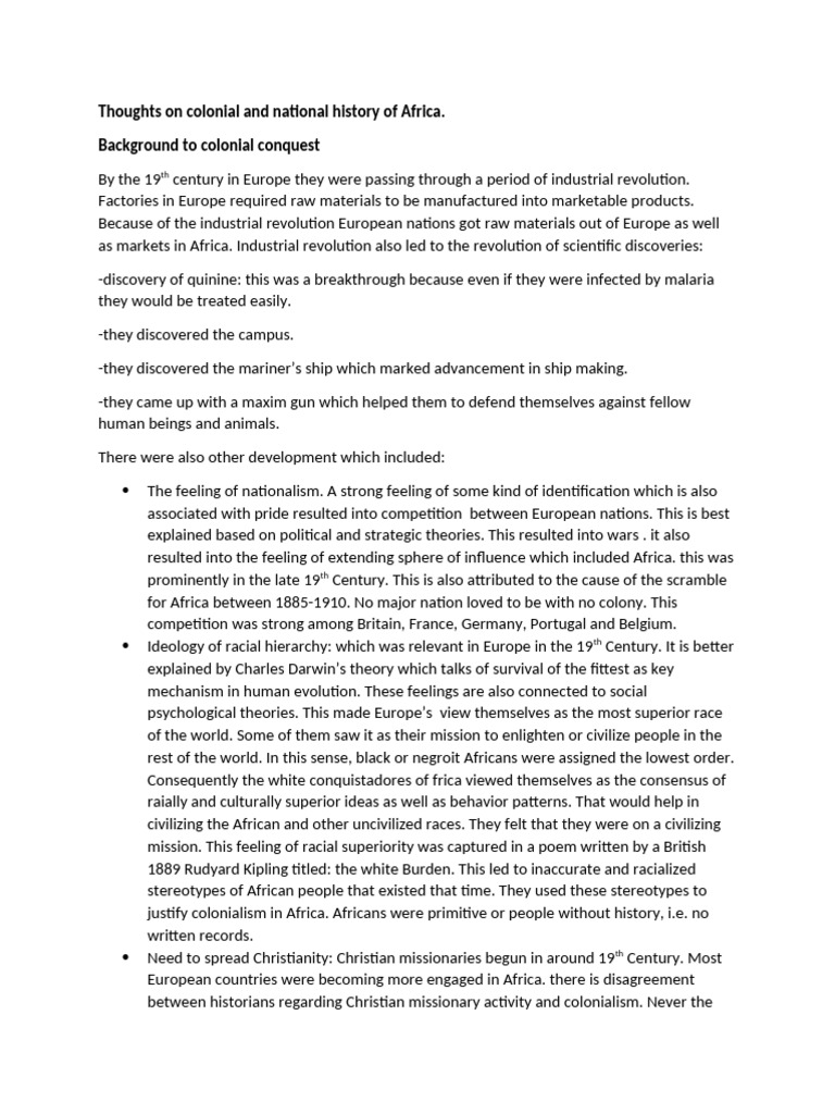 His 212 20th Century in Africa | PDF | Capitalism | Ideologies