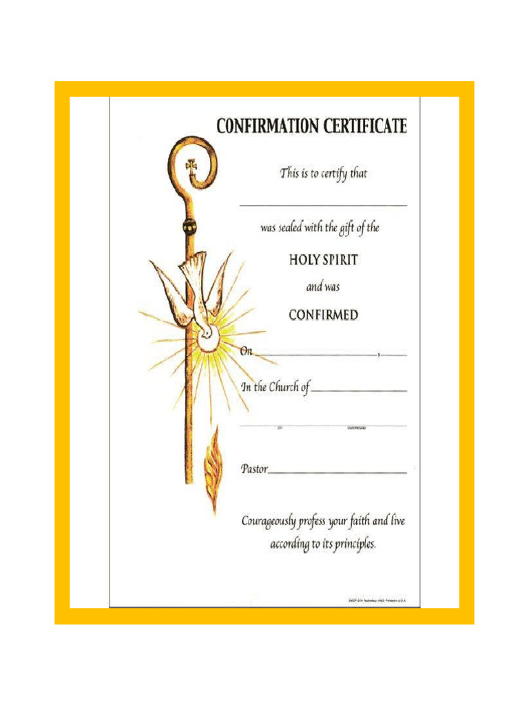Certificat of Confirmation | PDF