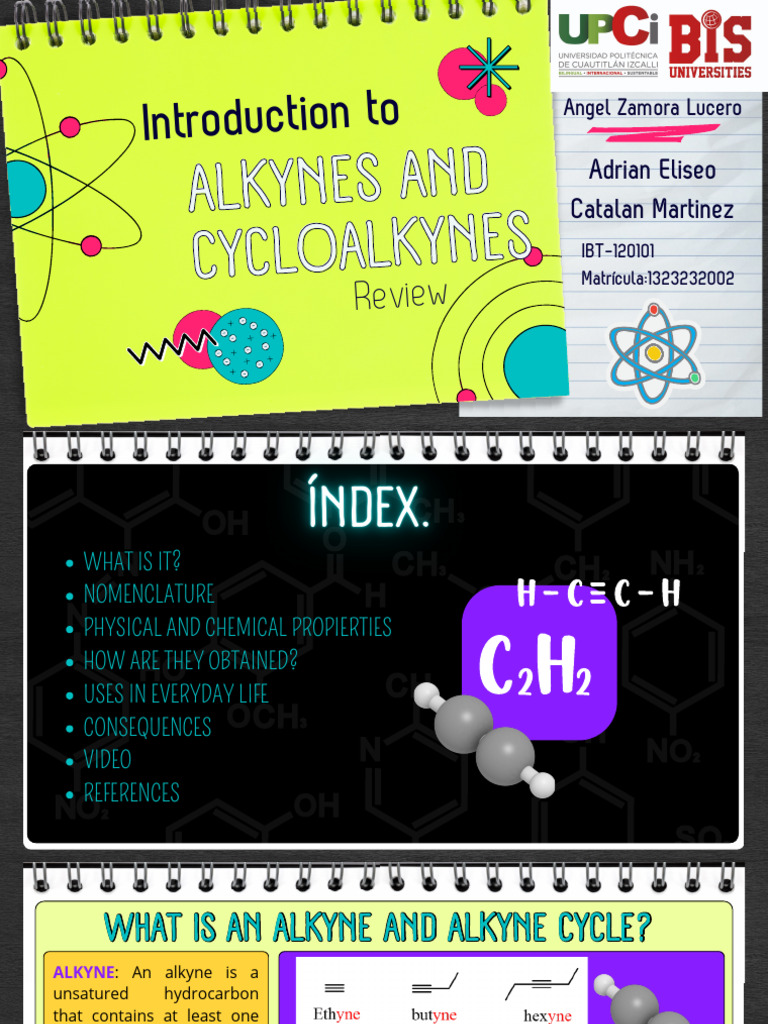 Organic Chemistry-Alkynes Cycloalkynes | PDF | Functional Group ...