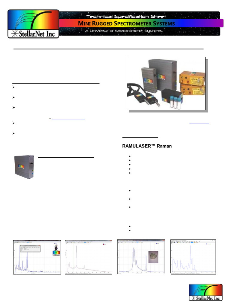 StellarNet Low Cost Raman Spectrometer Systems | PDF | Raman Spectroscopy | Optical Fiber