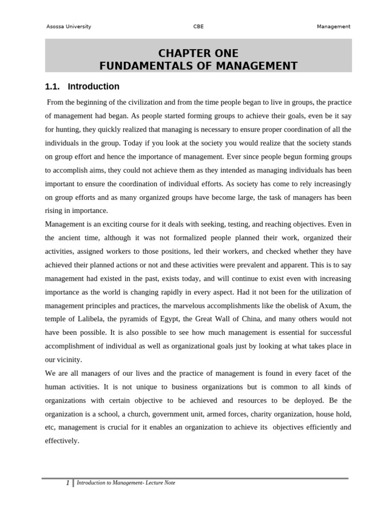 Introduction To Management Module | PDF | Science | Theory