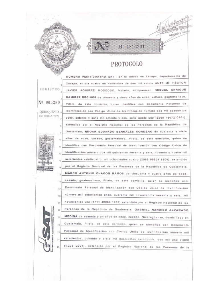 Escritura de Constitucion de Sociedad | PDF