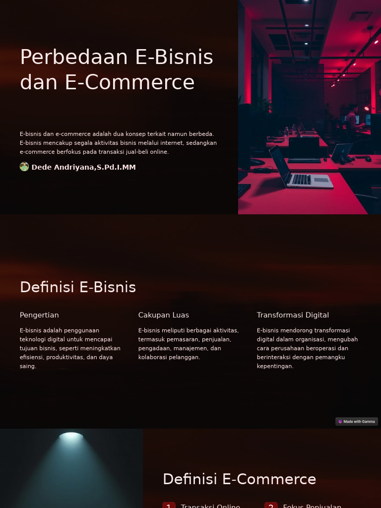 Perbedaan E Bisnis Dan E Commerce | PDF