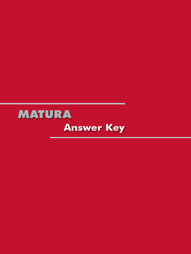 Answer Key | PDF