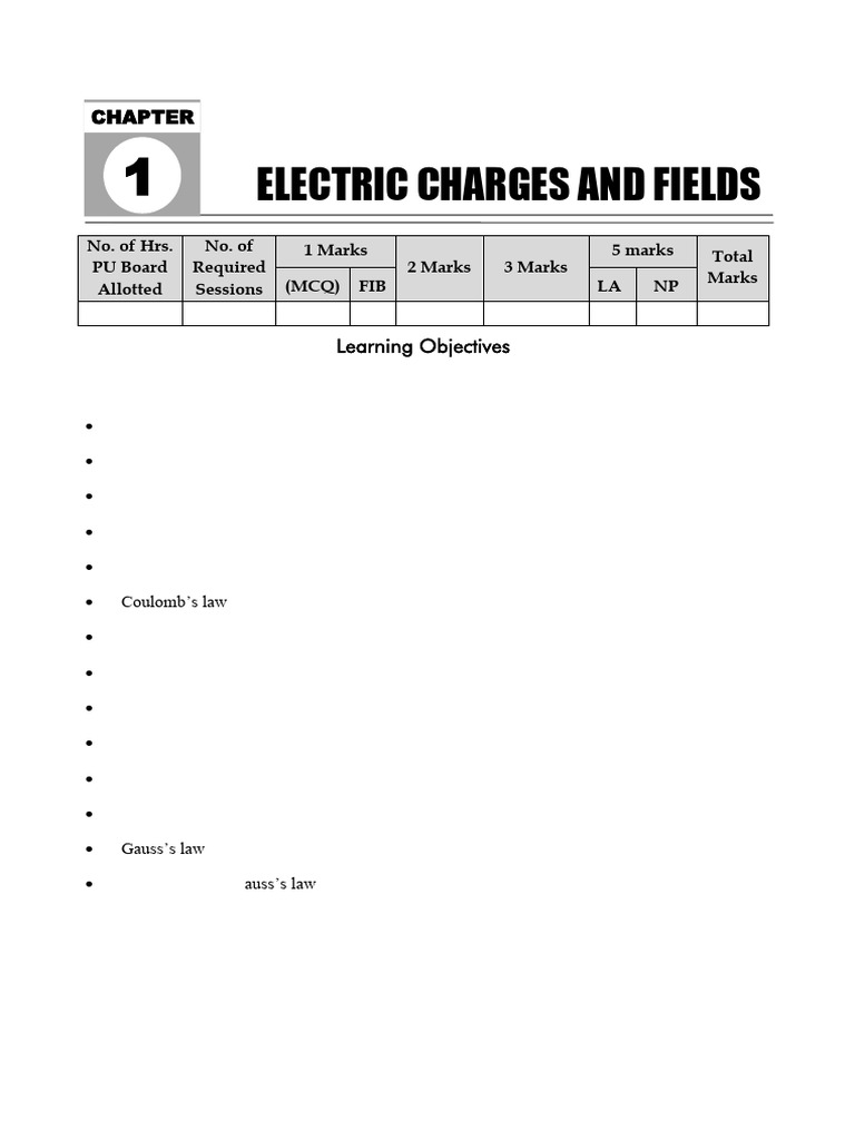 Electric Field and Charge Interactions | PDF | Electric Charge ...
