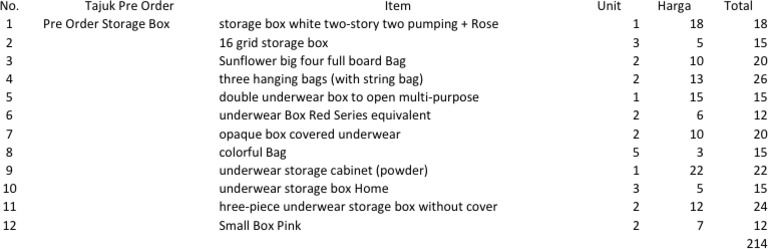 Pre Order Storage Box | PDF