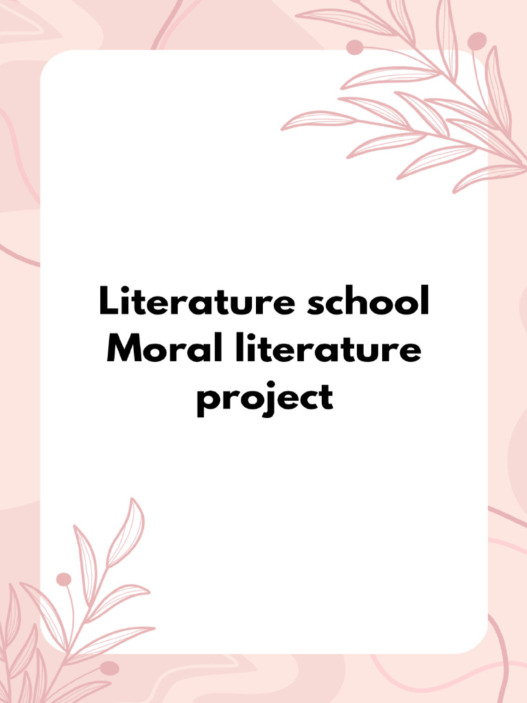 Litt School Proj | PDF