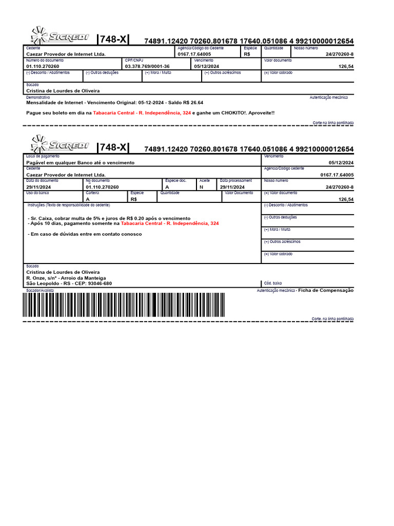 Boleto Internet | PDF | Bancos | Tecnologia bancária