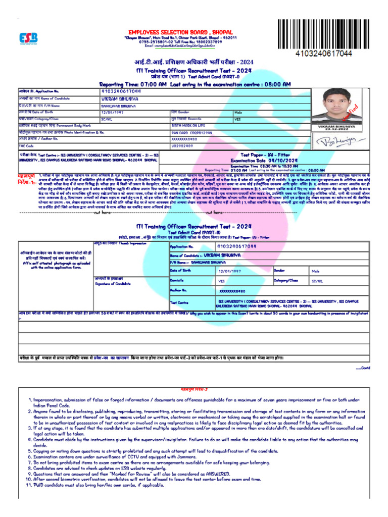 Employees Selection Board | PDF