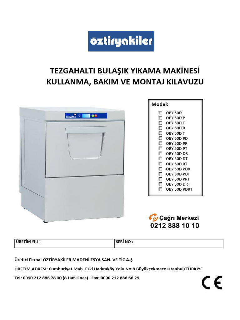 041 Ozti Undercounter Manual Digital Turkish Ad v18.2 190717 | PDF