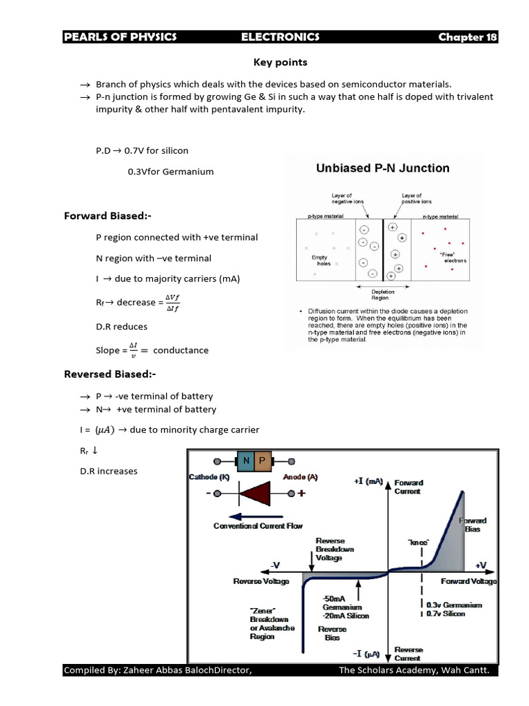 Chapter 18 Formatted With Key Points & Answer Keys | PDF | P–N Junction ...
