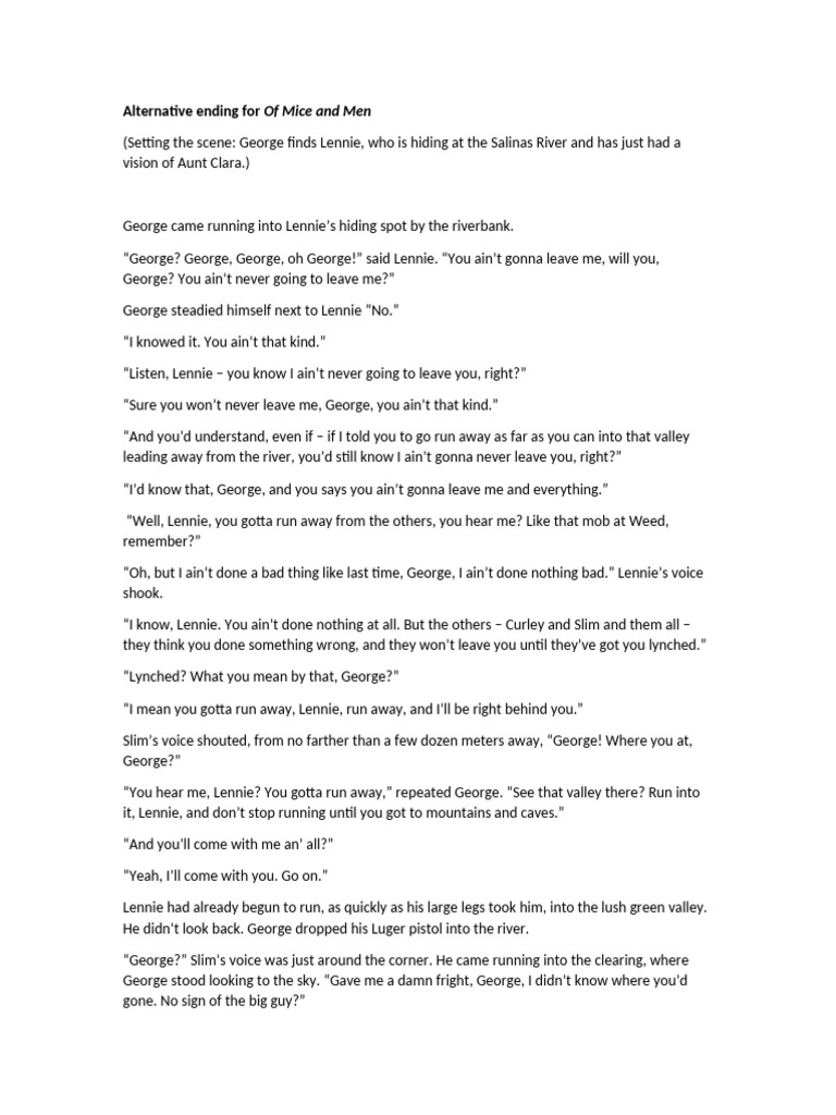 Of Mice and Men - Project | PDF