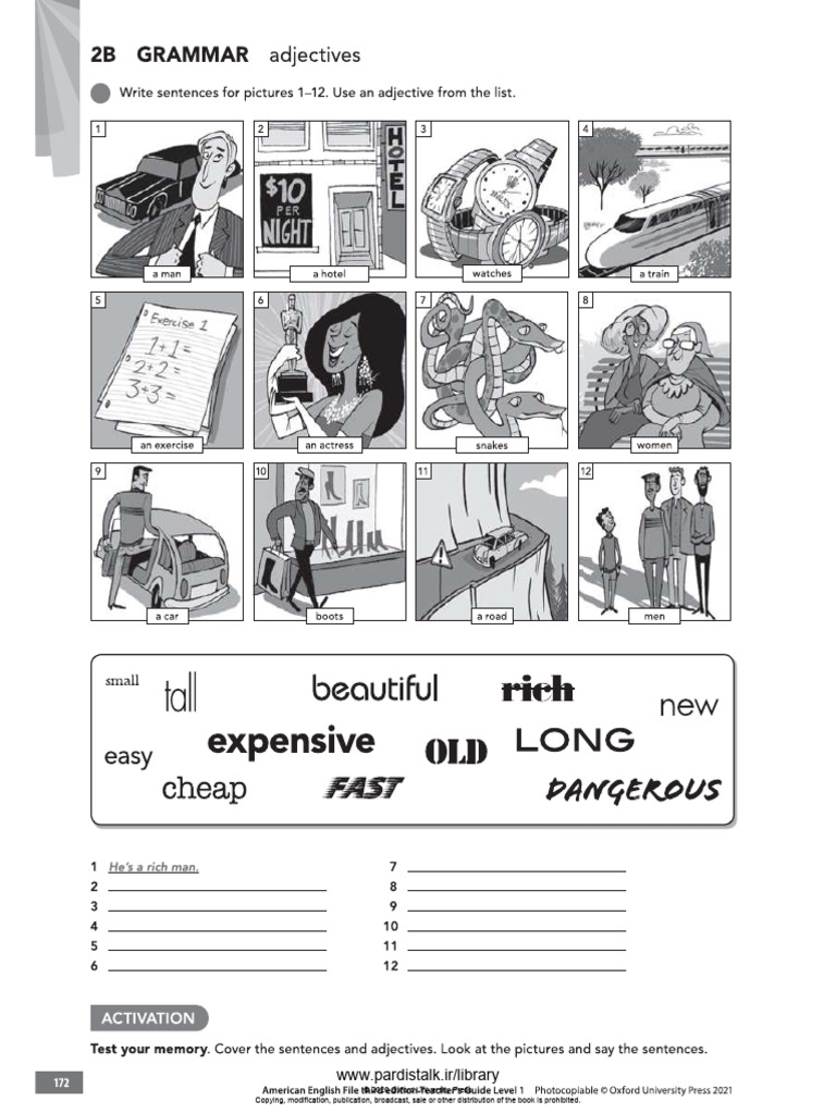 Grammar Activity 2B | PDF