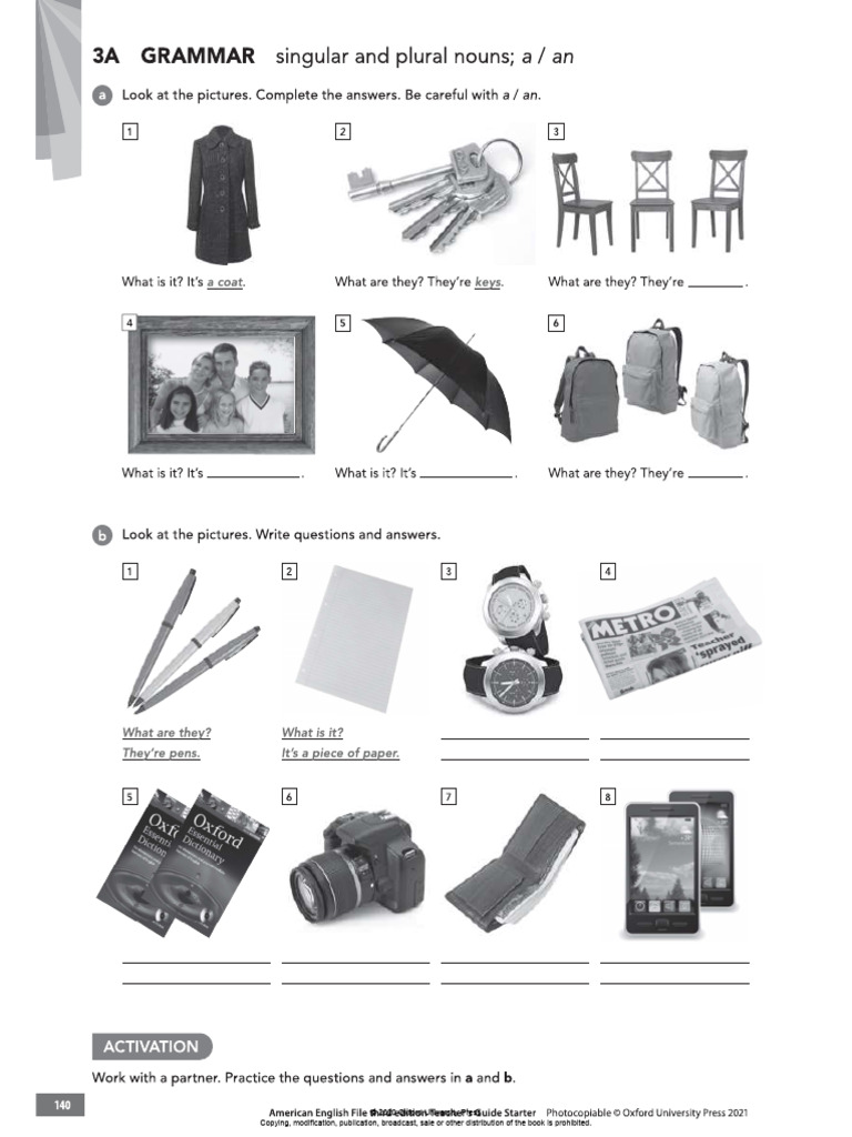 Grammar Activity 3A | PDF