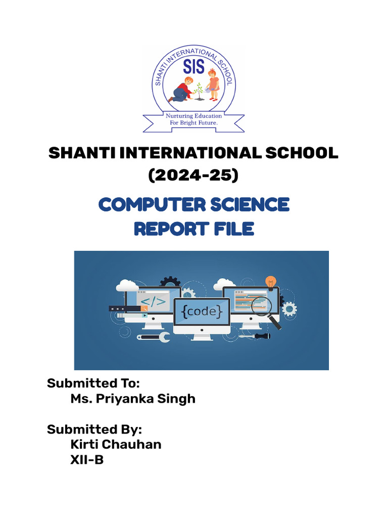 cs report file | PDF | String (Computer Science) | Python (Programming Language)