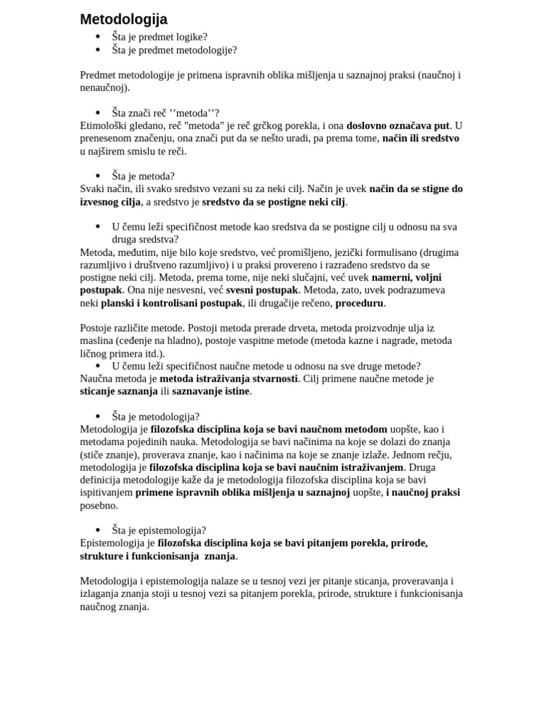 Metodologija | PDF
