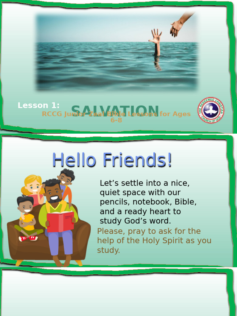 6-8lesson 1 - SALVATION (2024) | PDF | Born Again | Salvation