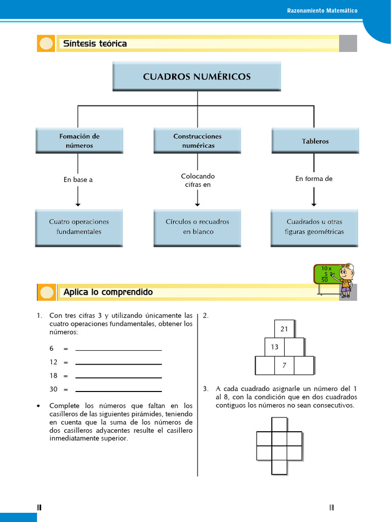 Cuadros Numéricos | PDF | Aritmética | Matemáticas