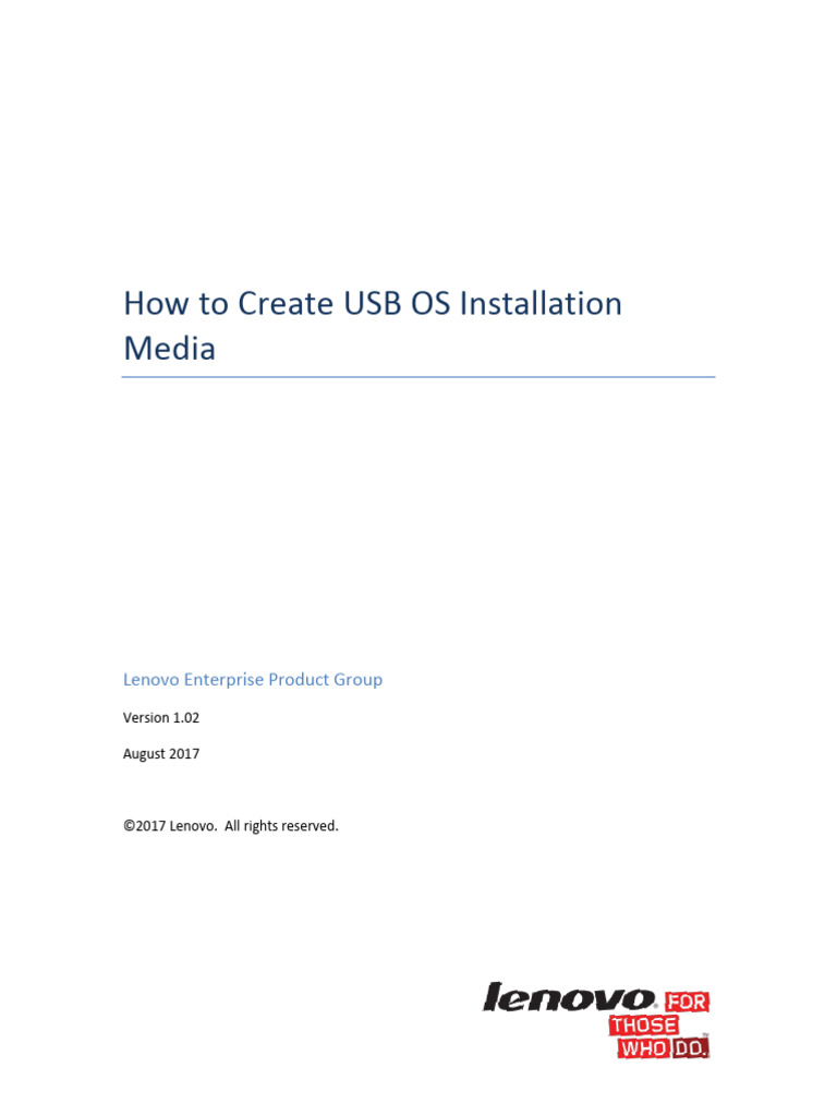 How To Create Usb Os Installation Media | PDF | Usb Flash Drive ...