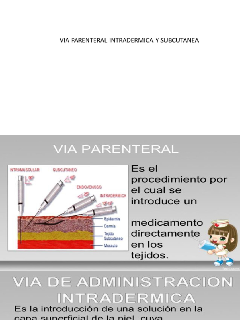 Via Intradermica y Subcutanea | PDF