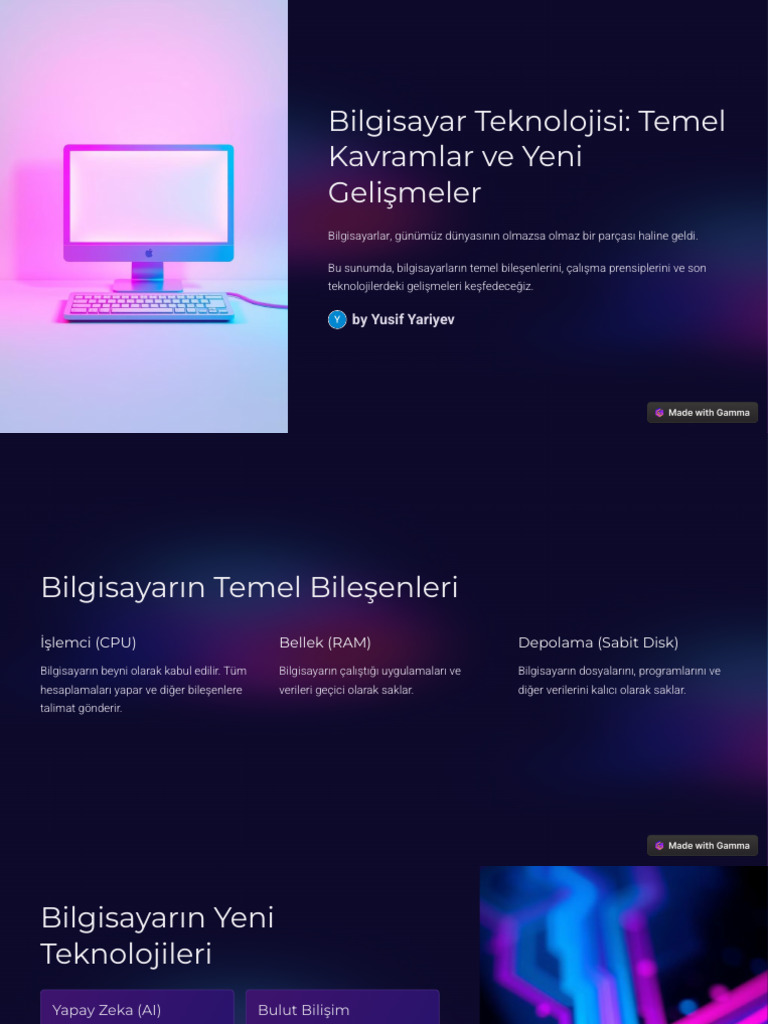 Bilgisayar Teknolojisi Temel Kavramlar Ve Yeni Gelismeler | PDF