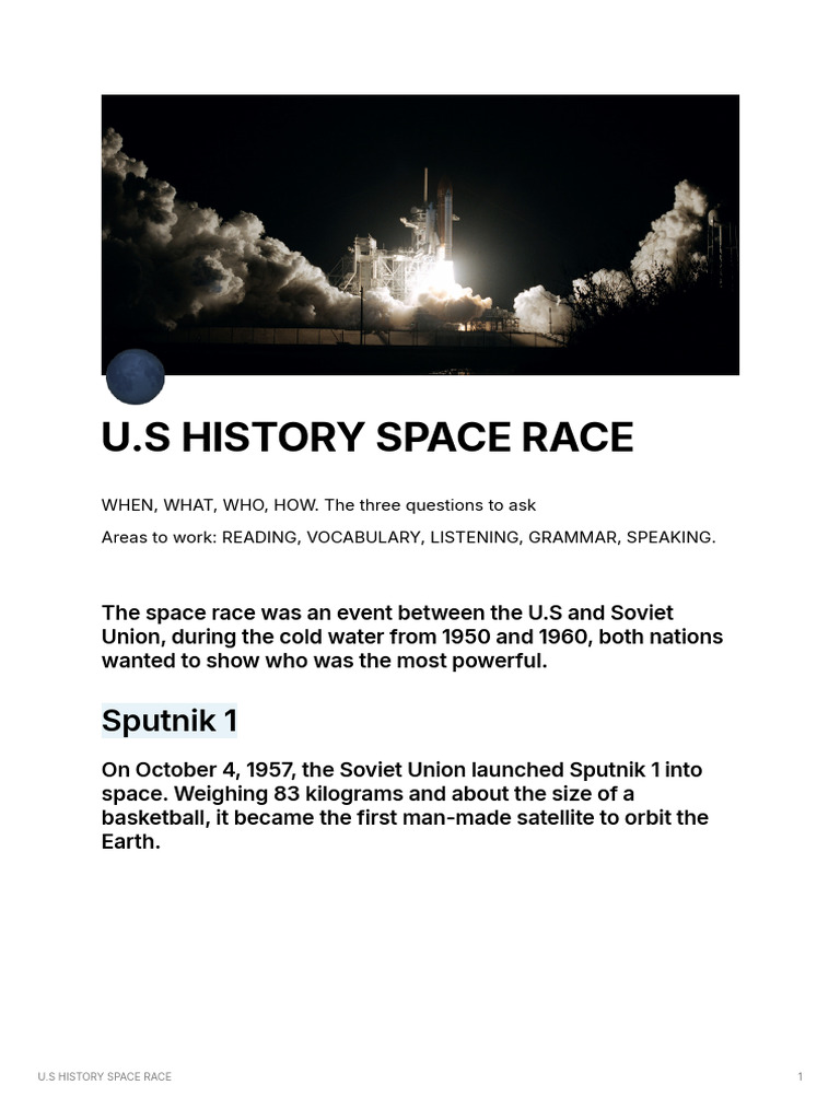 U.s History Space Race | PDF