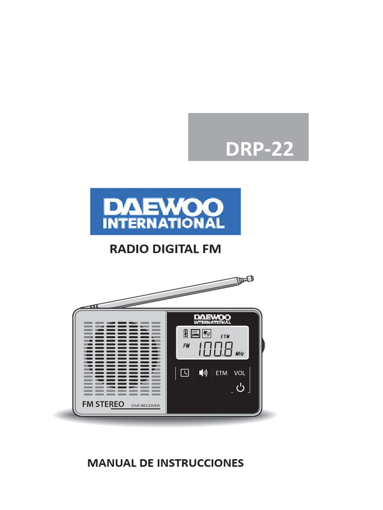 Daewoo Drp22 | PDF | Modulación de frecuencia | Radio