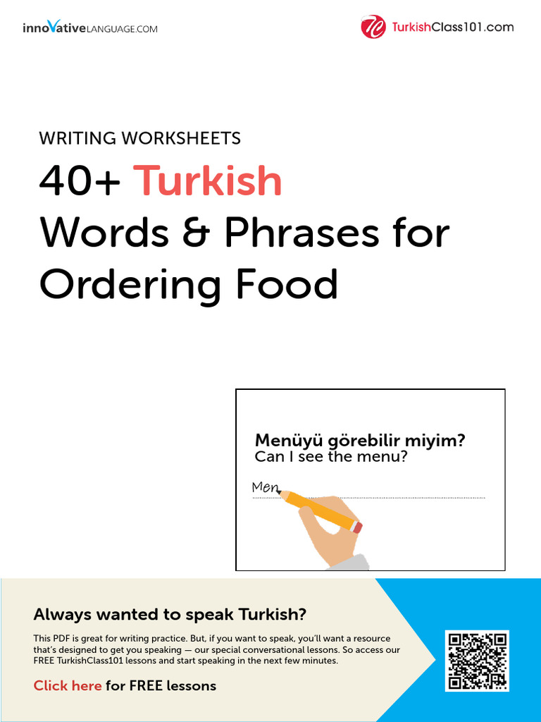 Words & Phrases For Ordering Food | PDF