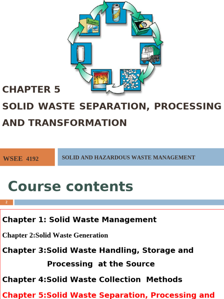 Chapter 5 WSEE-4192 | PDF | Municipal Solid Waste | Waste