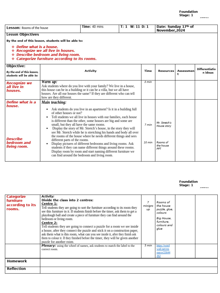 STEM Lesson: Rooms of the House | PDF | Kitchen | Home