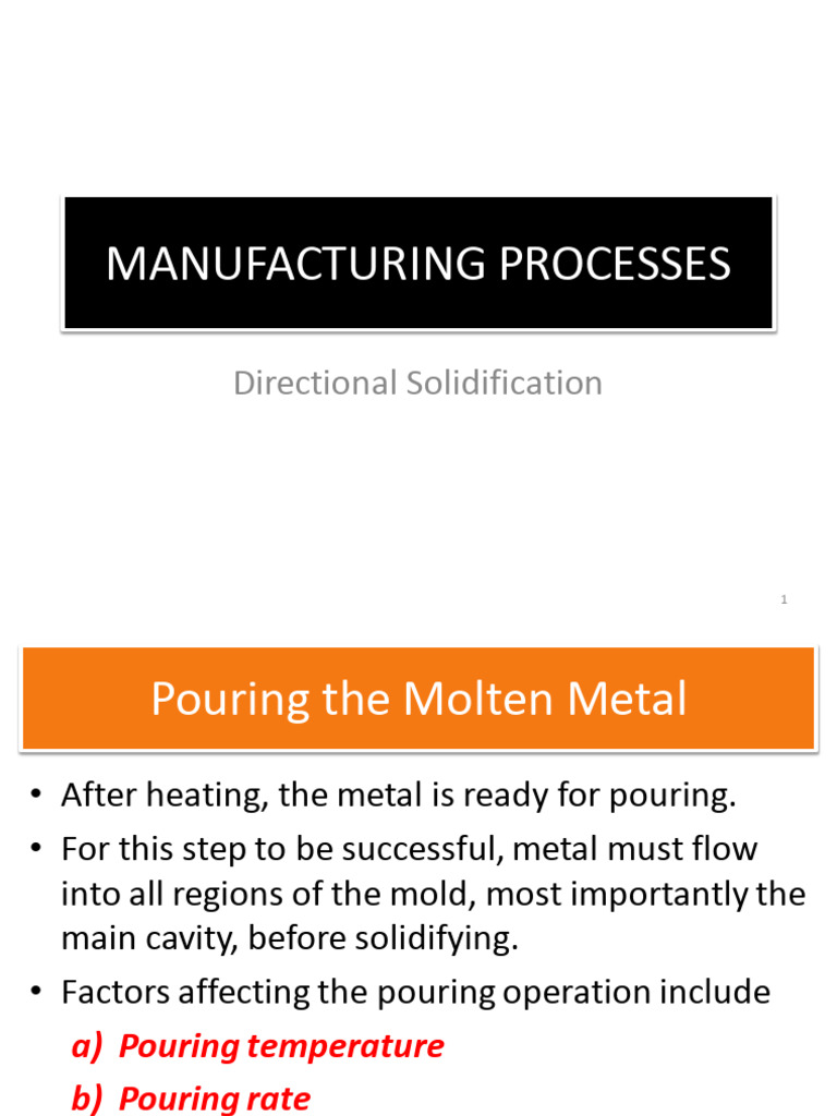 4 Pouring & Solidification | PDF | Process Engineering | Chemistry
