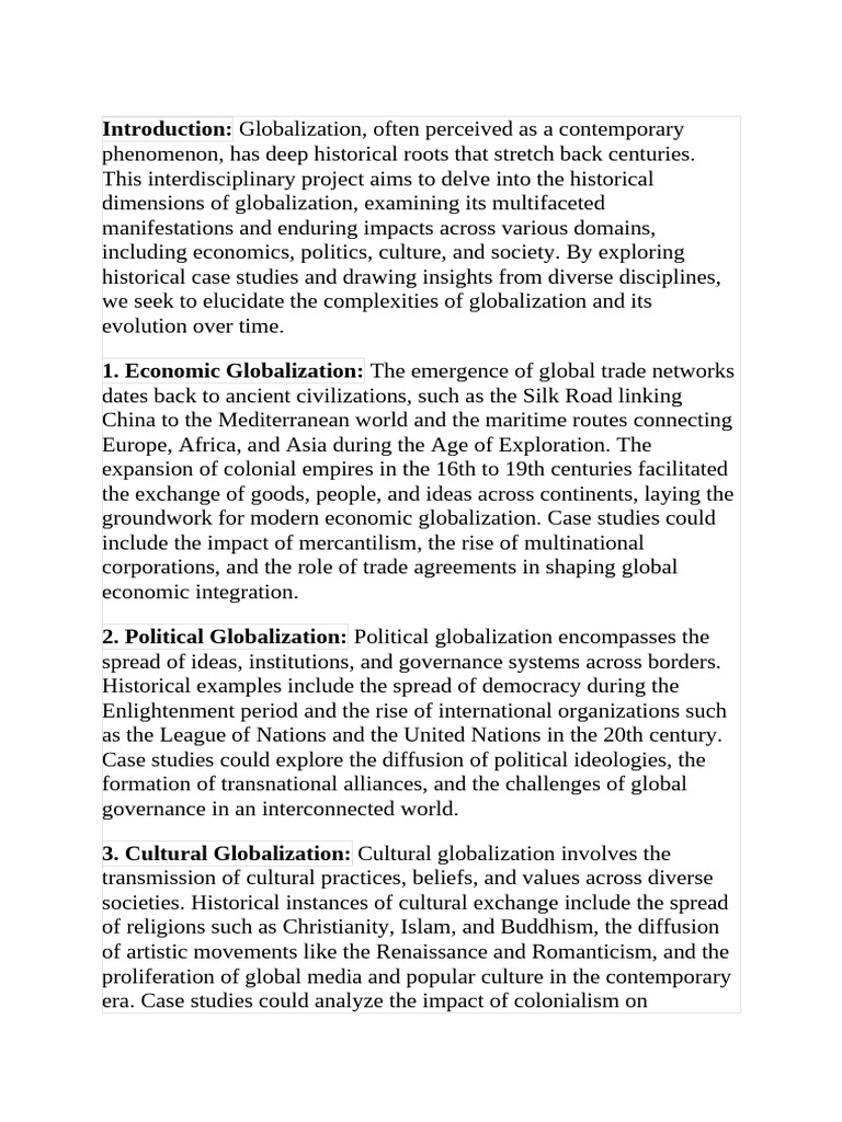 Globilazition | PDF | Globalization | Trade