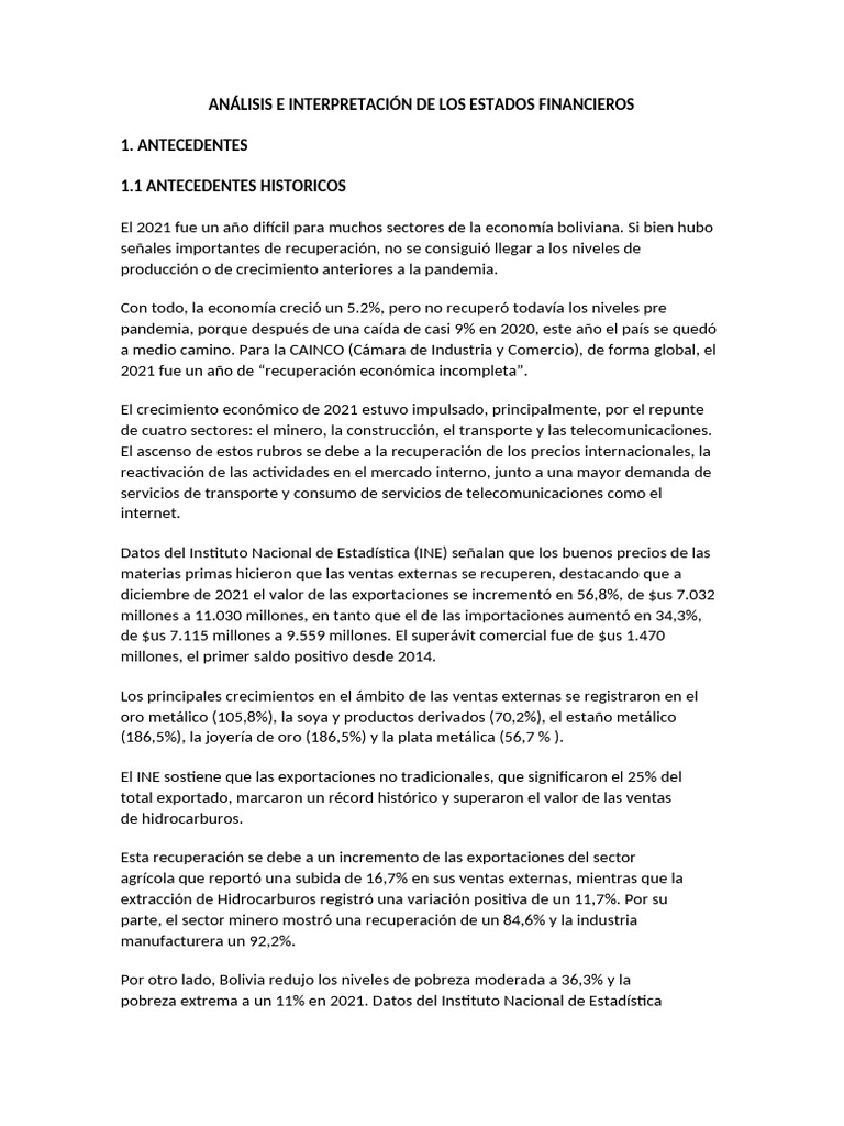 Ratios Financieros Word | PDF | Auditoría | Estado financiero
