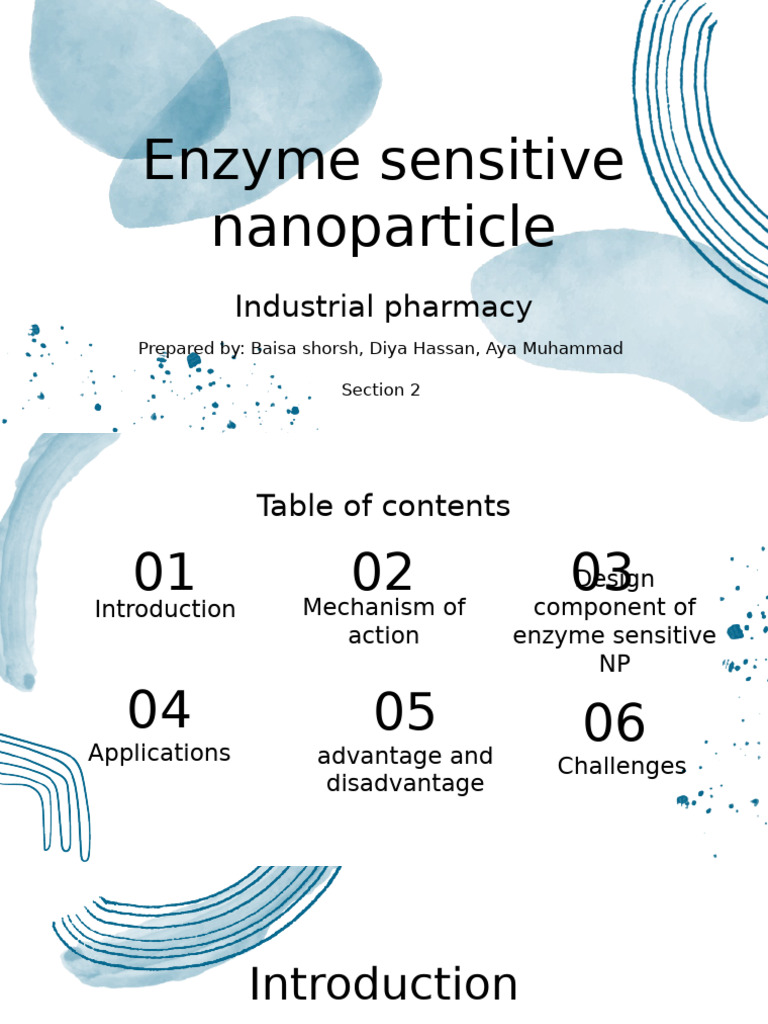 Enzyme Sensitive Nanoparticle Presentation | PDF | Enzyme | Nanoparticle