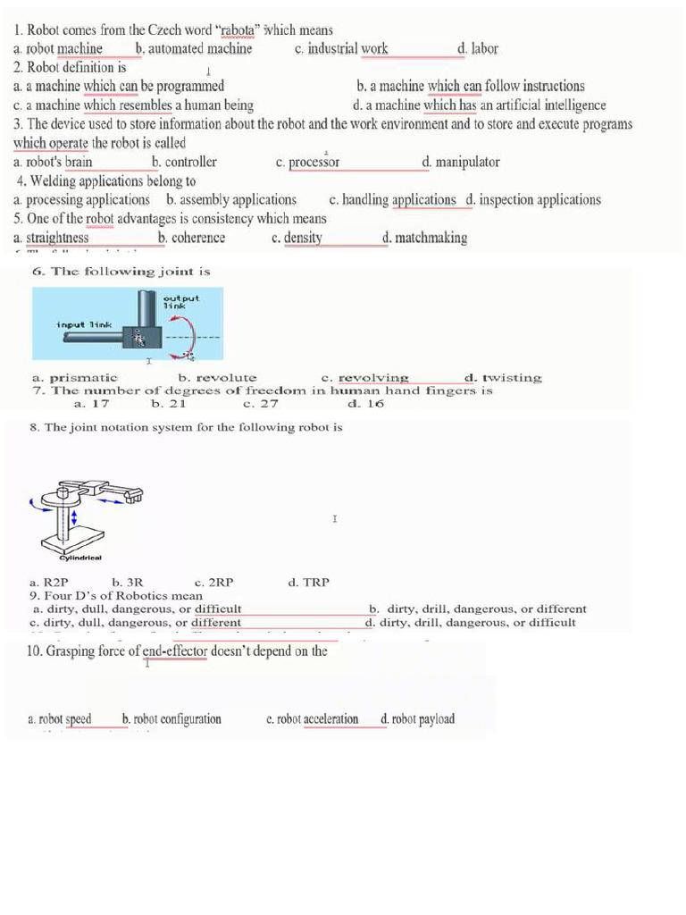 Robotic Mid 2023 With Solution | PDF