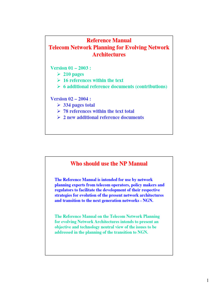 Telecom Network Planning Manual Guide | PDF | Computer Network ...