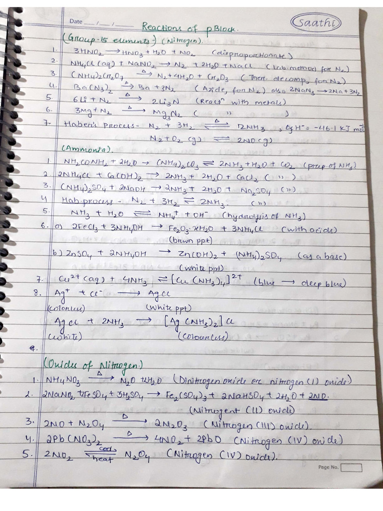 All P, D and F Block Reactions of Class 12 | PDF
