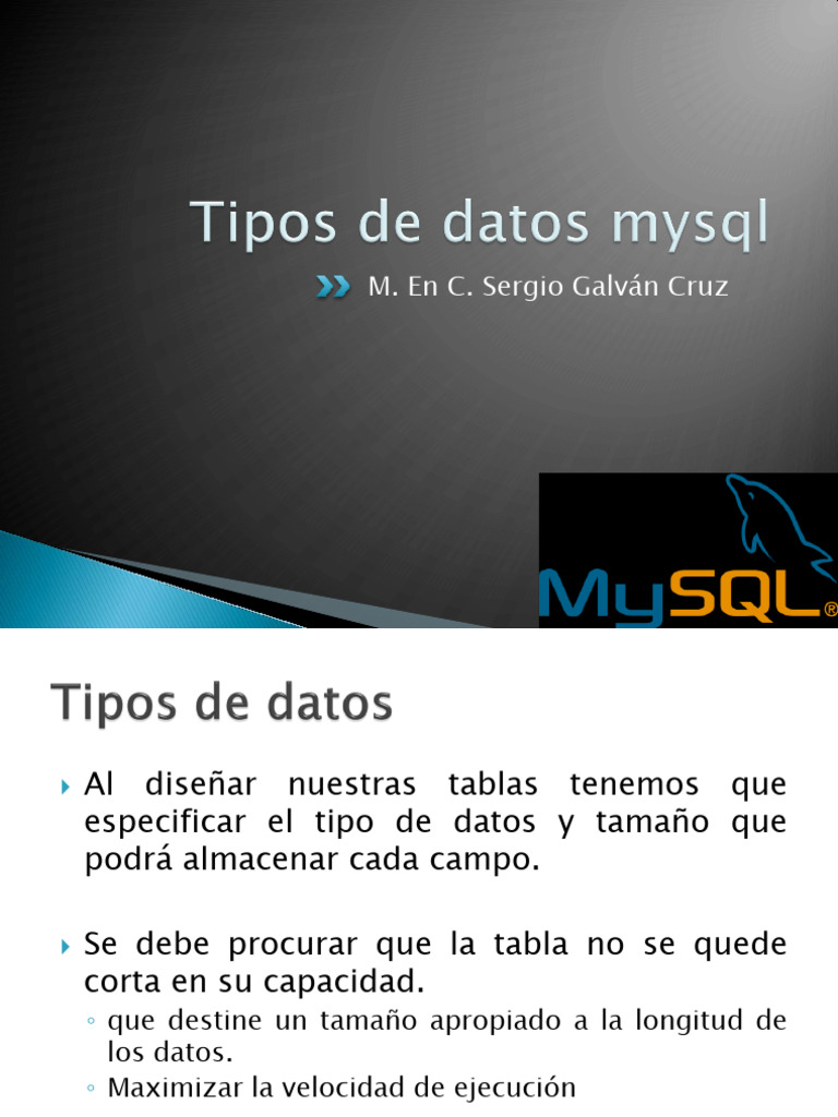 Tipos de Datos Mysql | PDF | Byte | Tipo de datos