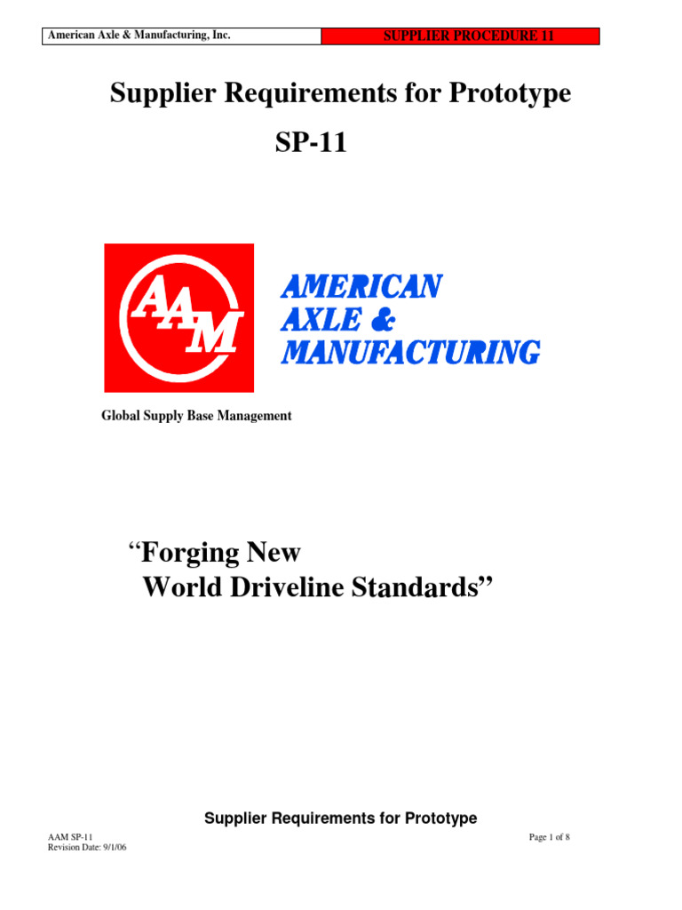 SP 11 Prototypes | PDF | Iso 9000 | Specification (Technical Standard)