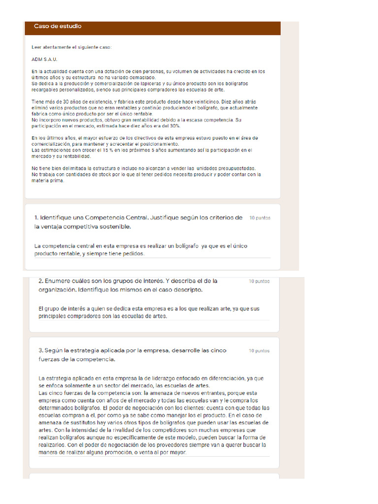 1° Parcial Adm. Estrategica TEMA ADM | PDF