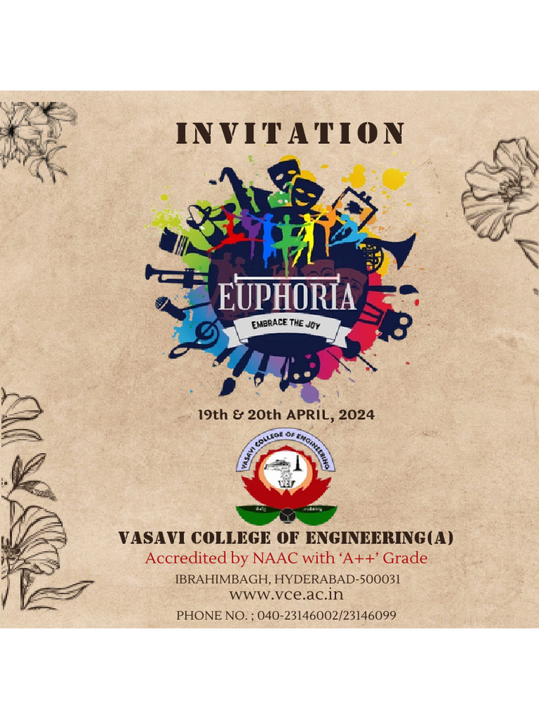 EUPHORIA-2024 Invitation | PDF