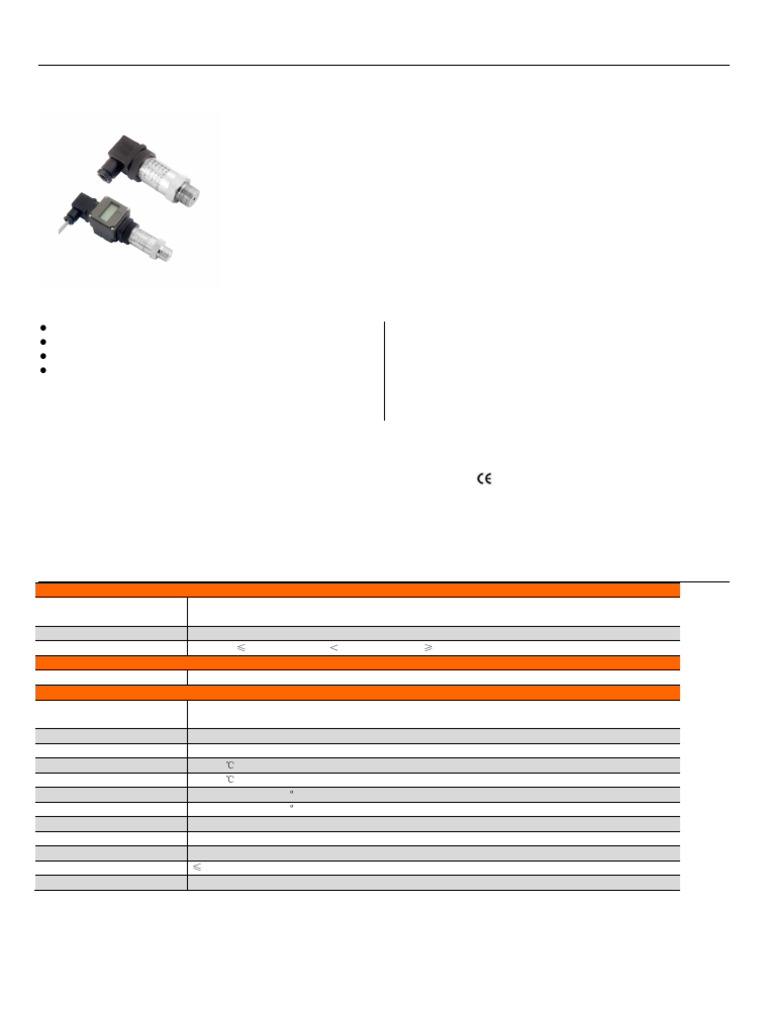 PCM300 Pressure Transmitter | PDF | Pressure Measurement | Metrology