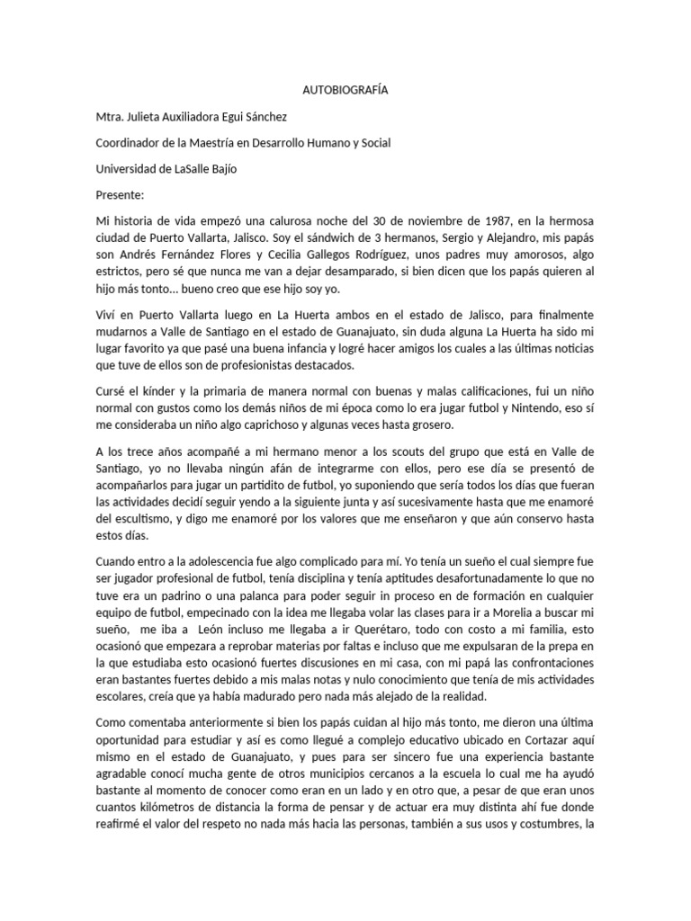 Autobiografia AIFG | PDF