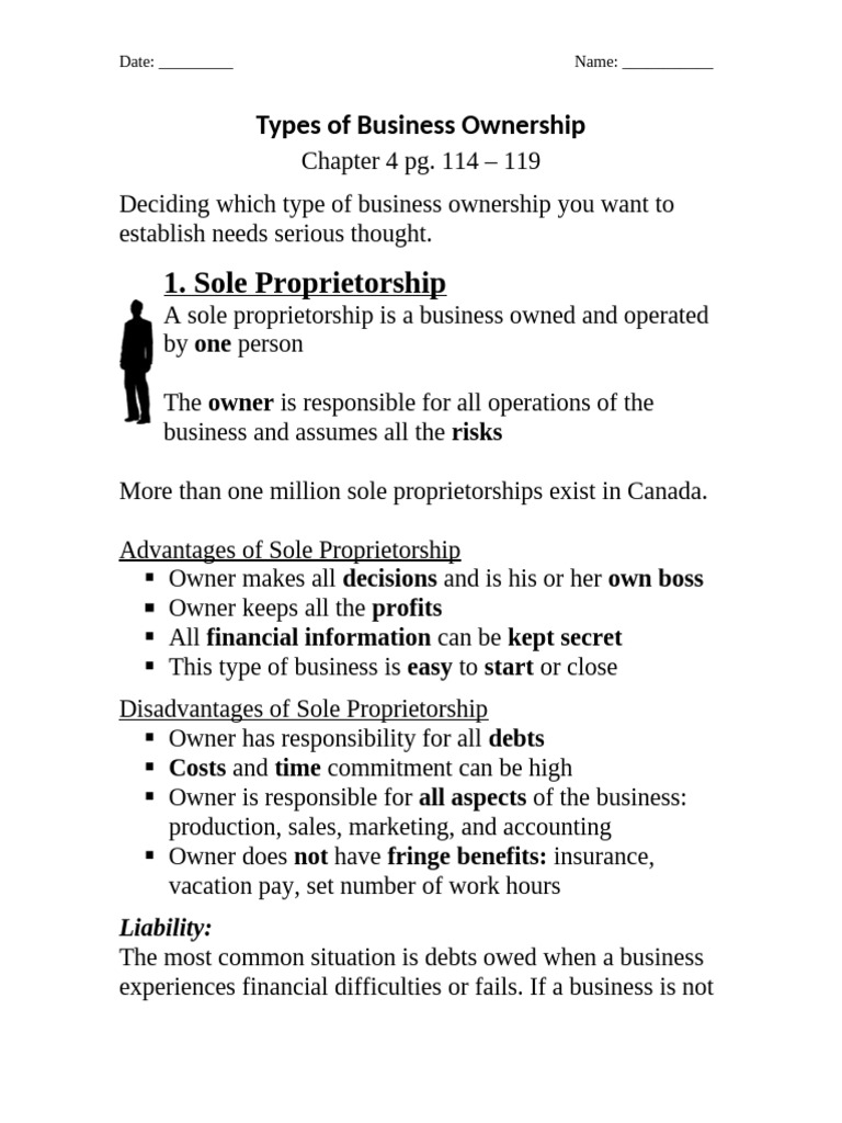 Types of Business Ownership | PDF | Partnership | Corporations