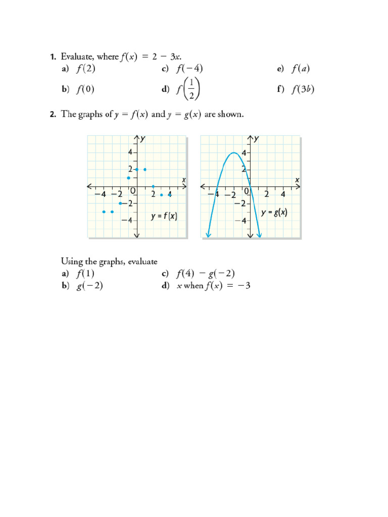 Practice Questions For Functions | PDF