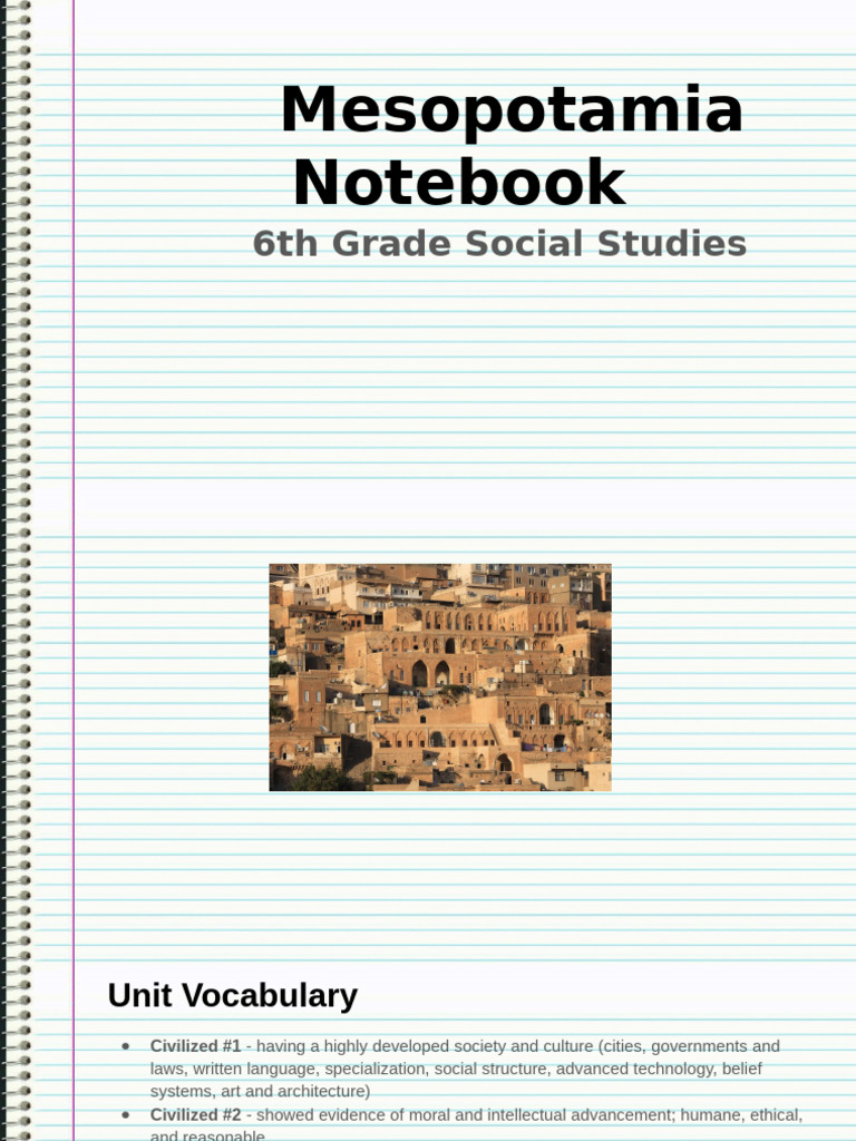 Mesopotamia Notebook - Student Edition | PDF | Mesopotamia | Tools
